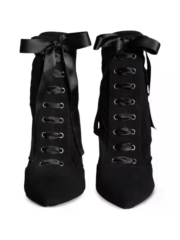 Dolce & Gabbana Lace-up Ribbon Ankle Boots