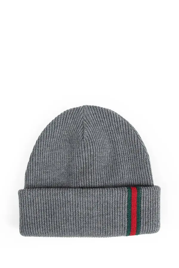 Gucci Web Wool Beanie - Grey