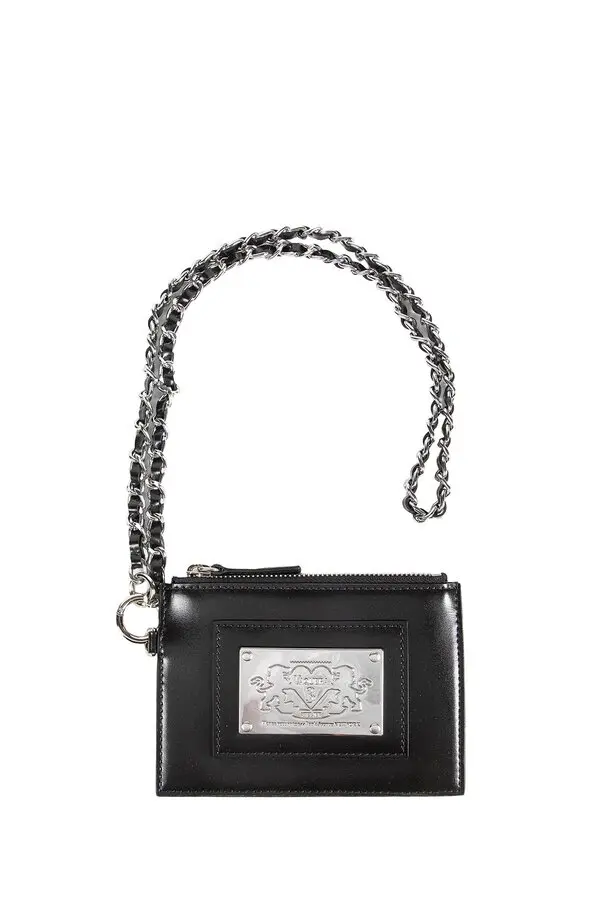 Vaquera Coated Cotton Patch Chain Wallet - Black