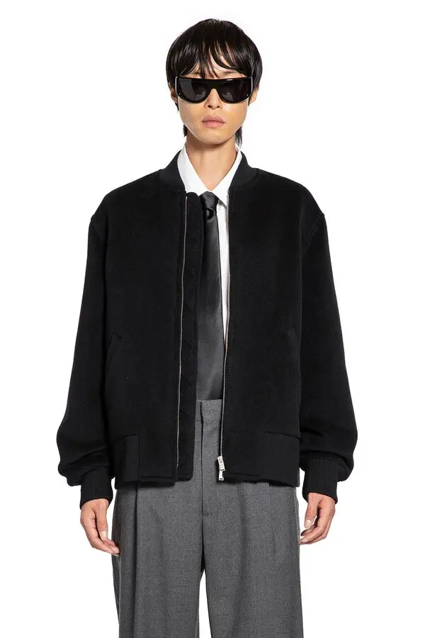 LARDINI Wool Felt Bomber Jacket