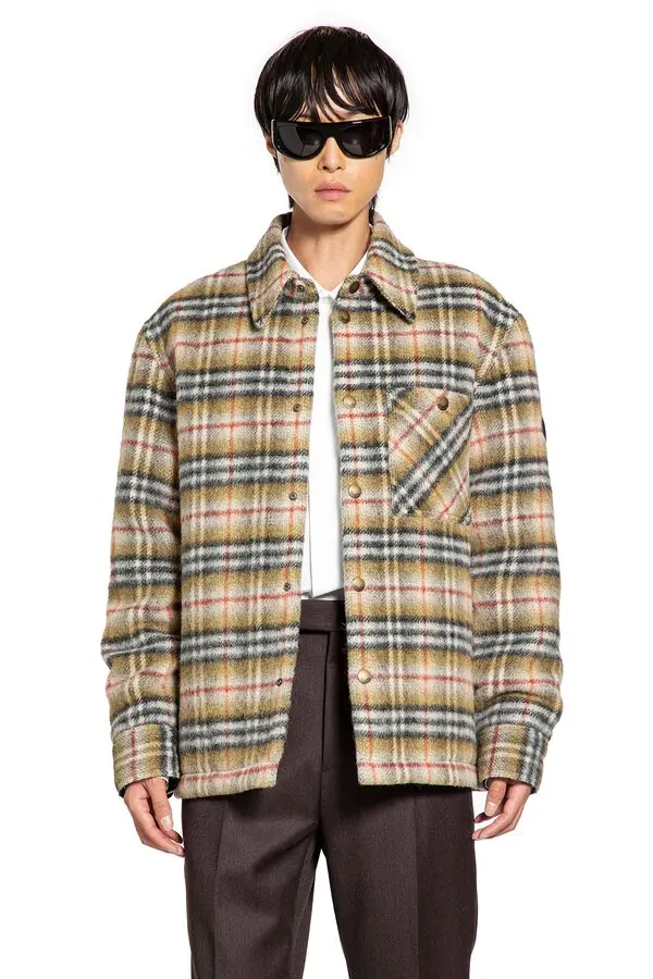 Burberry Check Wool Reversible Overshirt - Beige