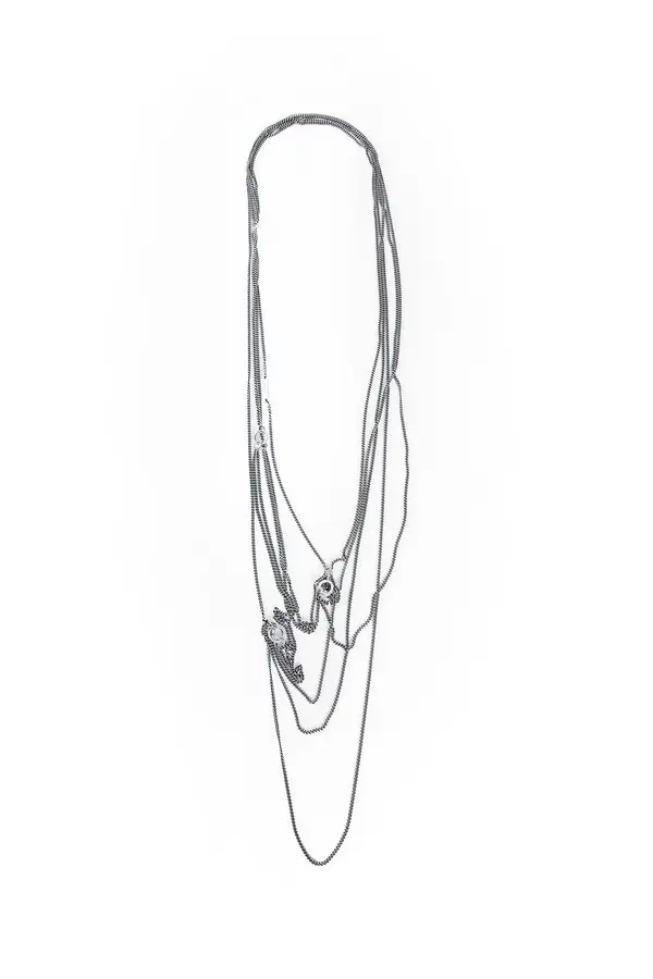 ANN DEMEULEMEESTER Adalina Body Chain Necklace - Silver