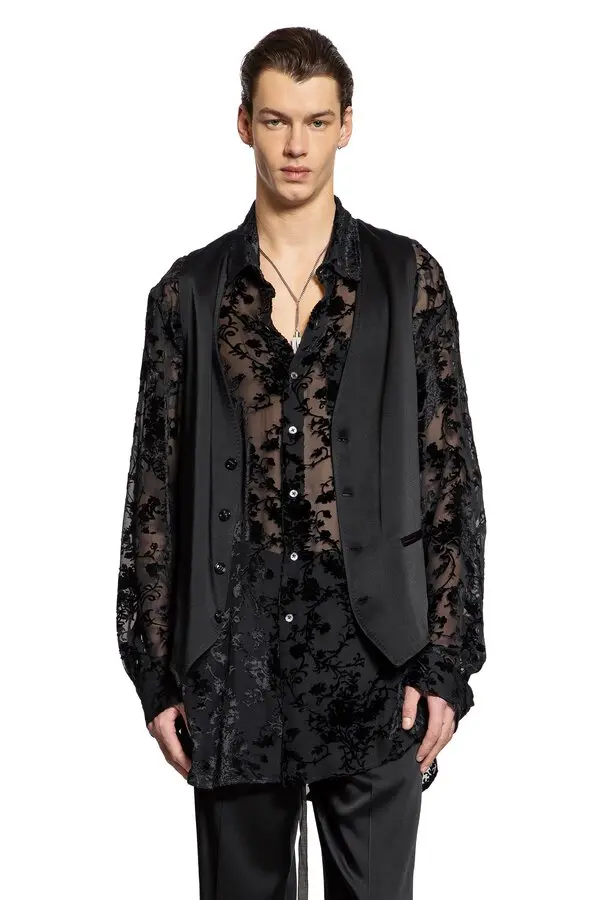 ANN DEMEULEMEESTER Jukko Classic Waistcoat In Cady Satin