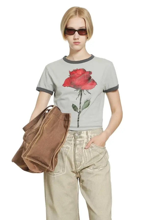 Acne Studios Rose Graphic T-shirt