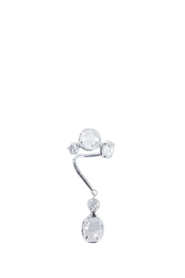 ALAN CROCETTI Clear Drip" Ear Cuff With Zirconia - Silver
