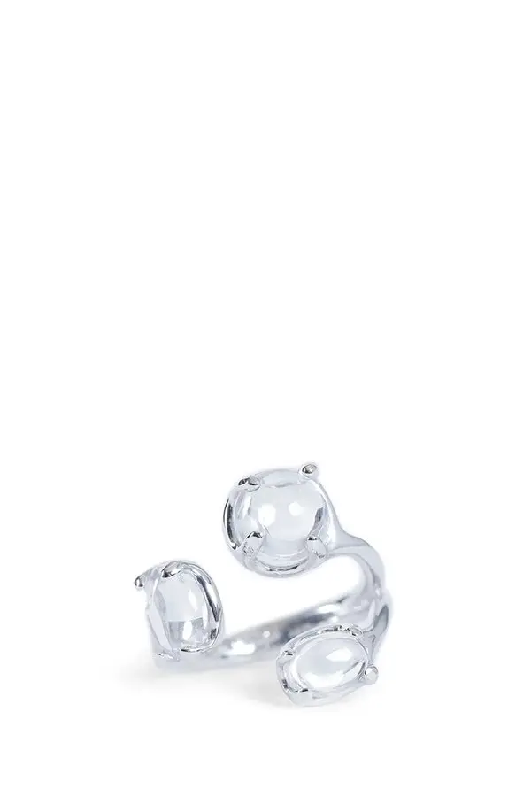 ALAN CROCETTI Crystal Triple Open Band Ring - Silver