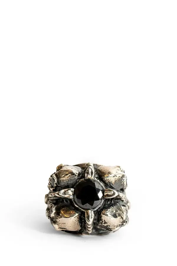 KD2024 Handmade Sterling Statement Ring With Onyx - Silver