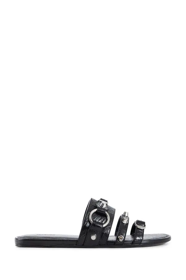 Balenciaga City Flat Sandals - Black