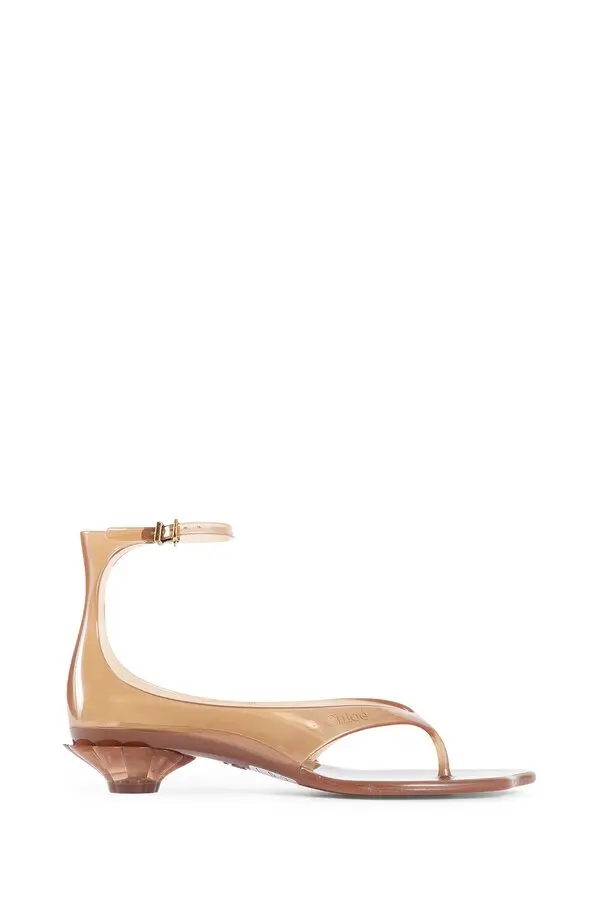 Chloé Transparent Jelly Sandals With Sculptural Heel