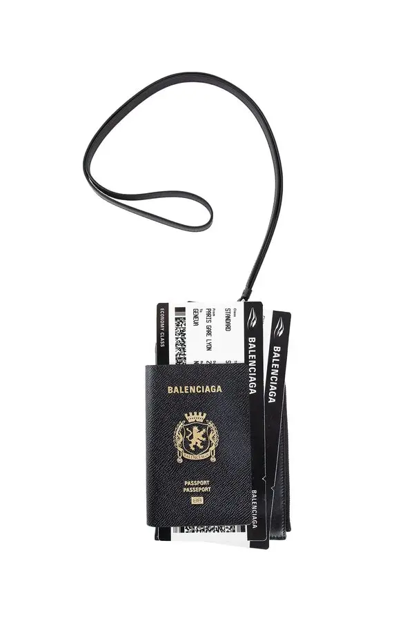 Balenciaga Passport Phone Holder - Black
