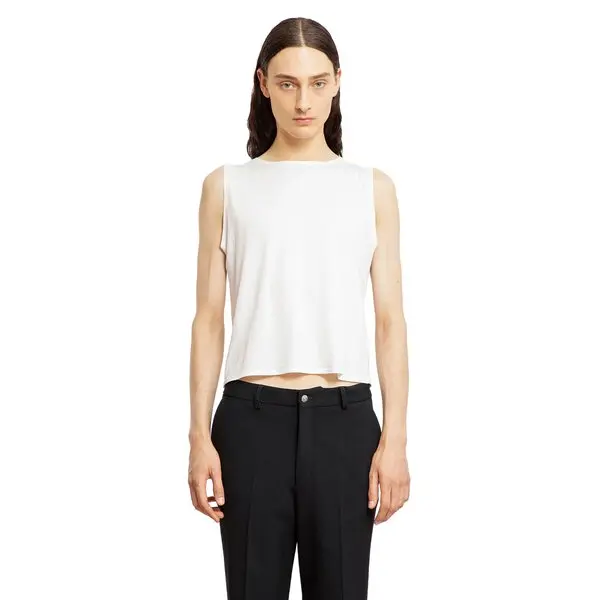 SECOND / LAYER Floras Boat Neck Sleeveless Top - White