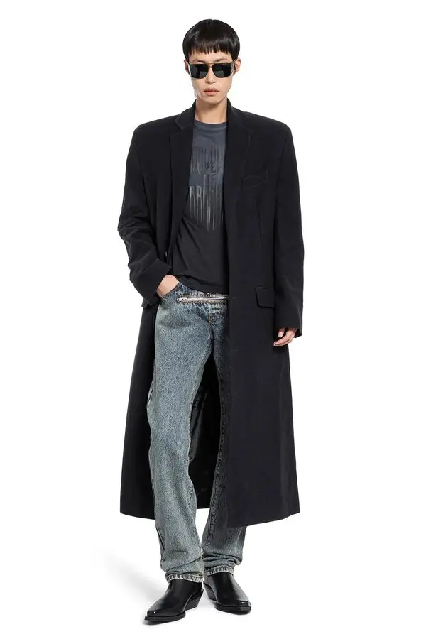 JORDANLUCA Claridges Wool Felt Coat - Black