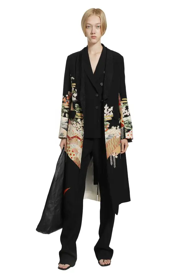 IBRIGU Kimono Robe - Black