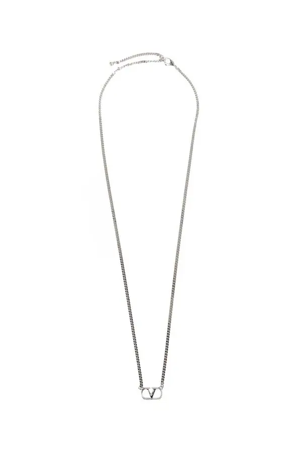 Valentino Garavani Vlogo Chain Necklace - Silver