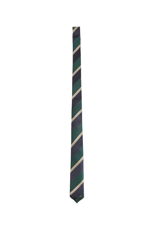 Valentino Garavani Regimental Striped Silk Neck Tie - Multicolor