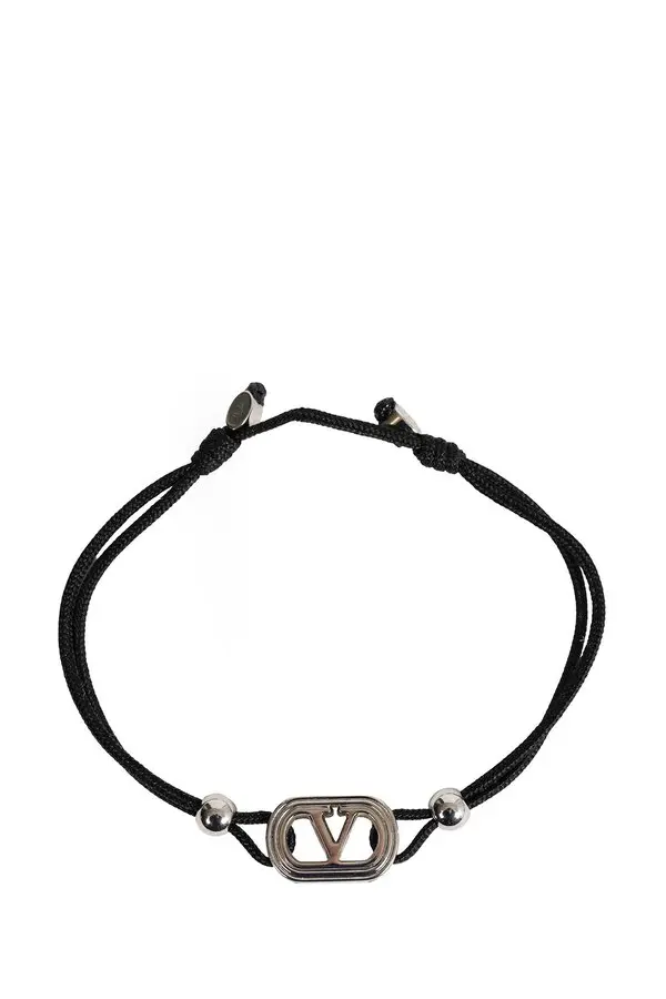 Valentino Garavani Vlogo Signature Cotton Bracelet - Black