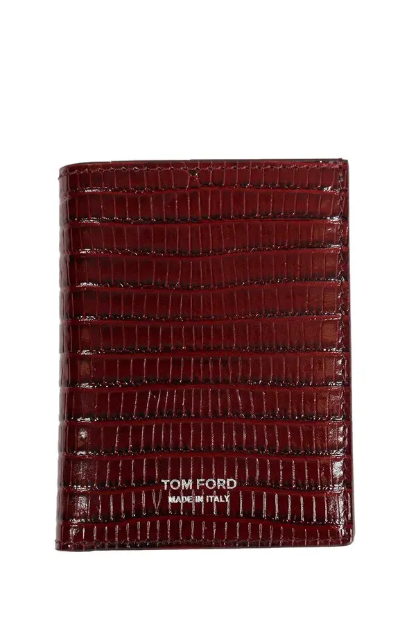 TOM FORD Printed Tejus T Line Card Holder - Red