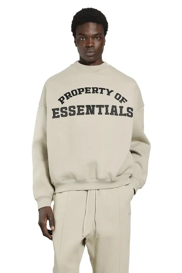 Fear Of God Property Lounge Crewneck Sweatshirt - Beige