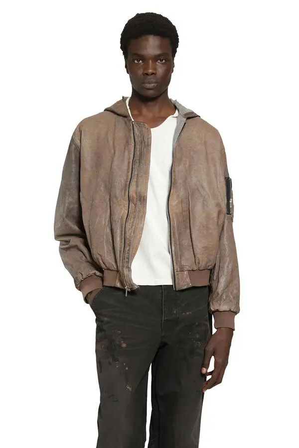 ALEXANDER DIGENOVA Leather Bomber Jacket