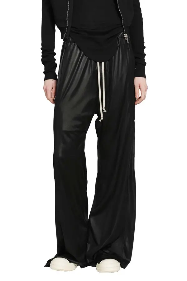 Rick Owens Temple Wide Pusher Pants In Liquid Jersey
