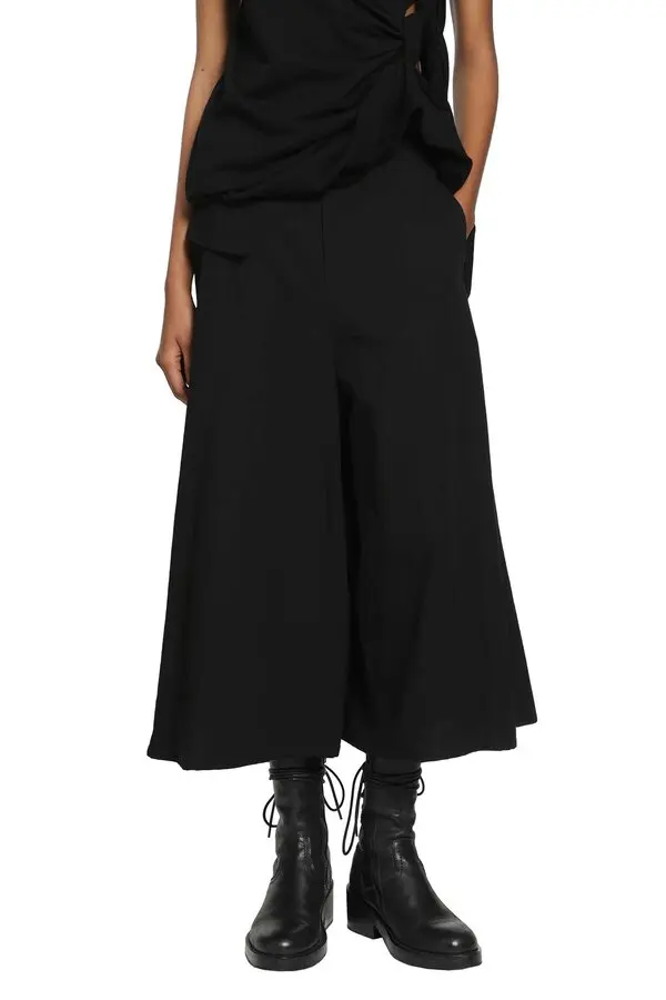 Yohji Yamamoto Poplin Flare Pants