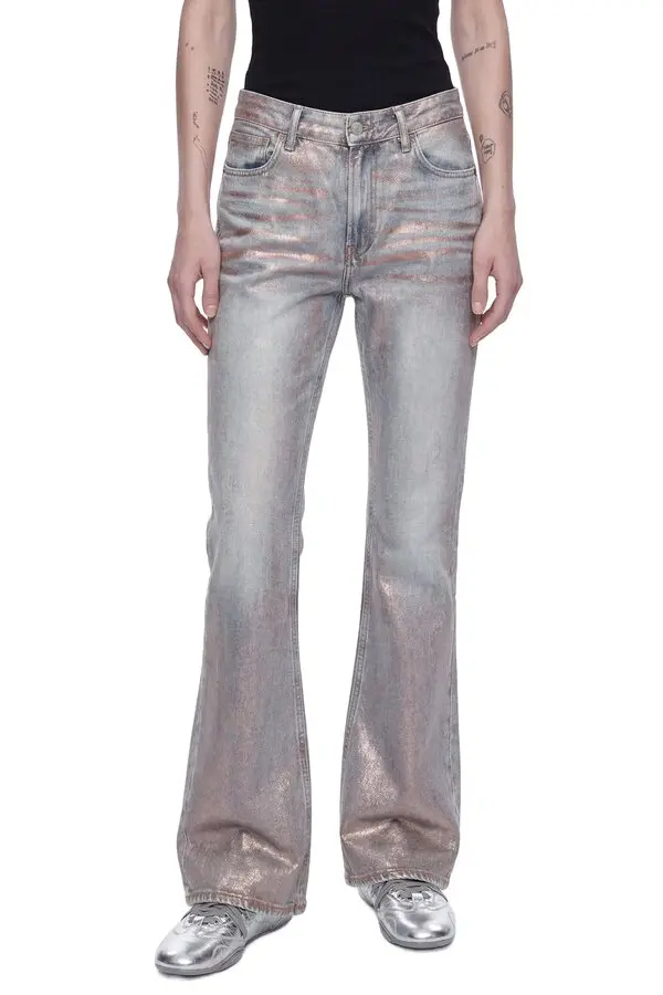 Acne Studios Fitted Glitter Bootcut Jeans