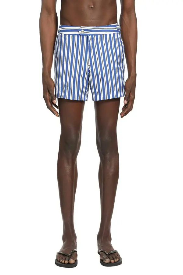 TOM FORD Regimental Stripe Swim Shorts - Blue