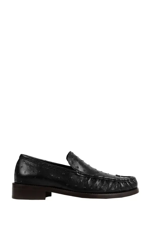 Acne Studios Ostrich-printed Leather Loafers