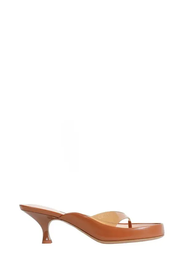 Chloé Junie Heeled Sandals - Brown