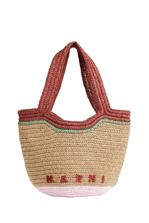 Marni Paper Raffia Hobo Bag