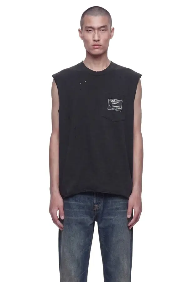 SONG FOR THE MUTE Sftm Academy Jersey Sleeveless Tee