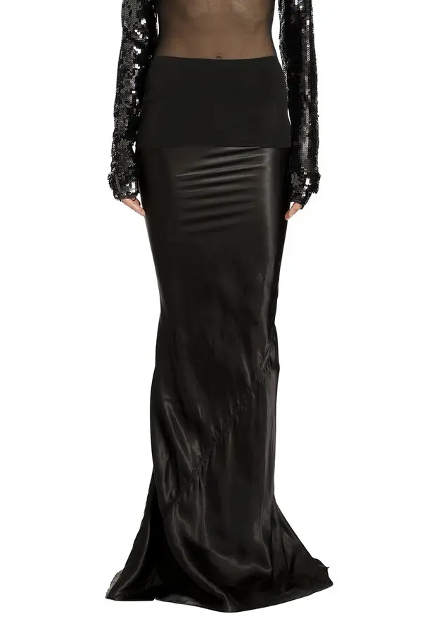 Rick Owens Temple Slim Long Coda Skirt