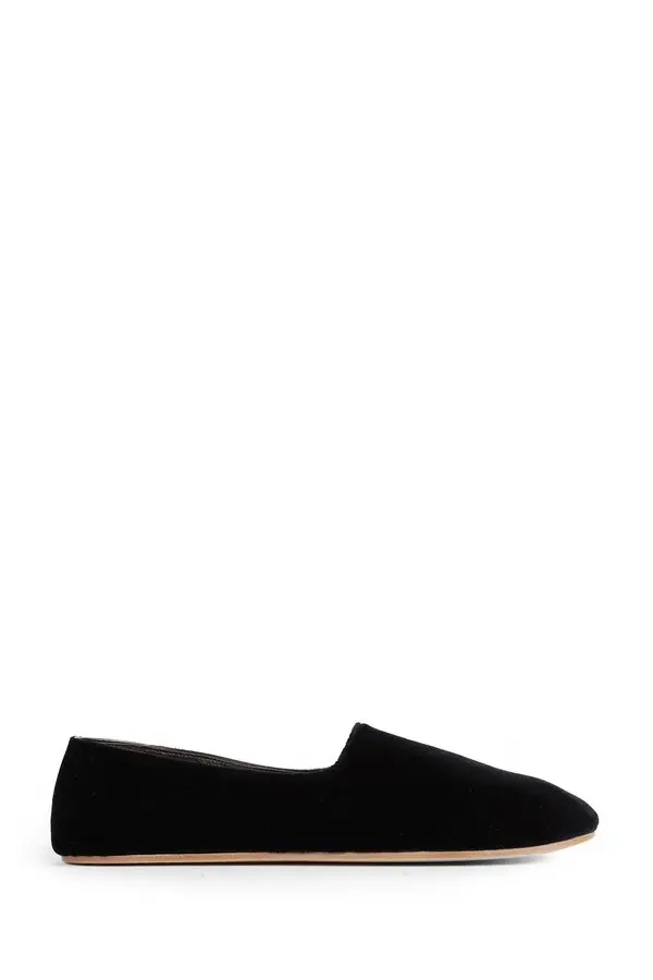 THE ROW Velvet Slippers - Black