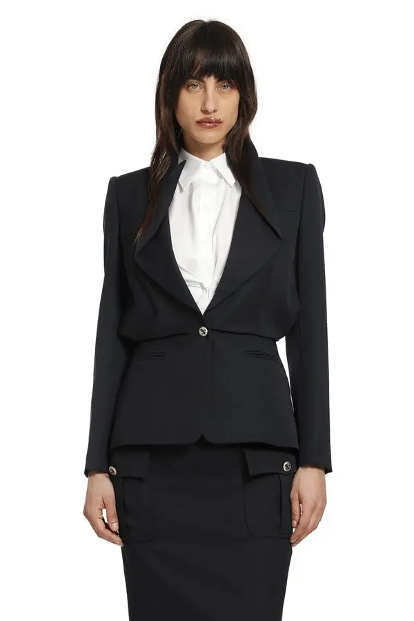 Alexander McQueen Folded Lapel Blazer