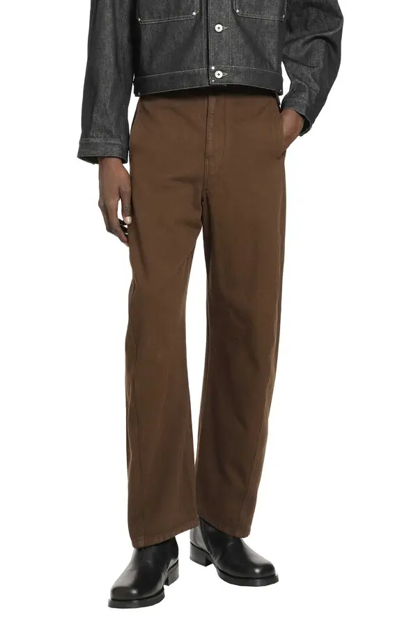 LEMAIRE Twisted Belted Pants - Brown