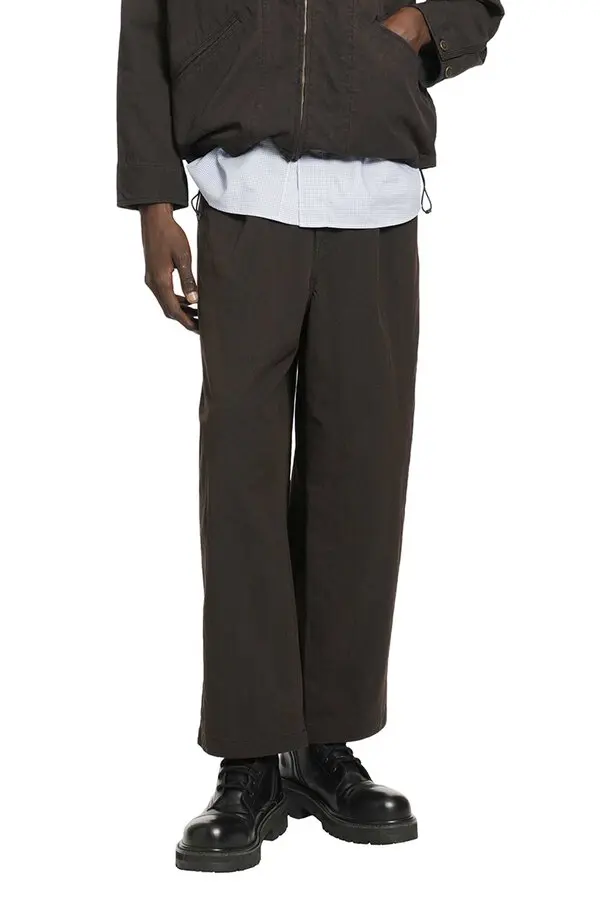 Comme Des Garçons Pleated Cotton Canvas Trousers