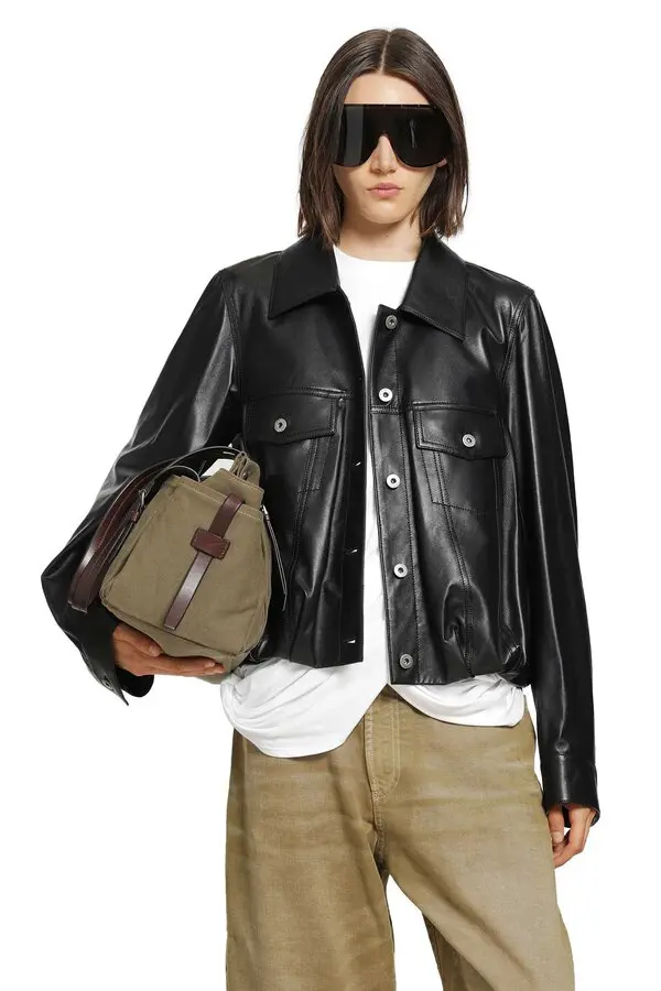Loewe Nappa Lambskin Collared Jacket - Black