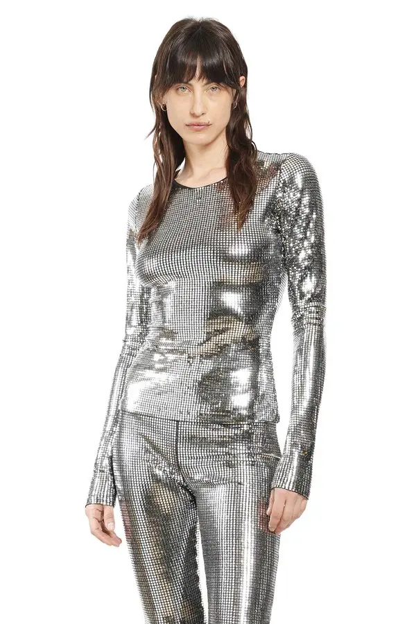 MAISON MARGIELA Sequined Long-sleeve Top
