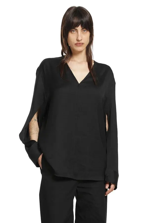 TOTEME V-neck Tweed Blouse