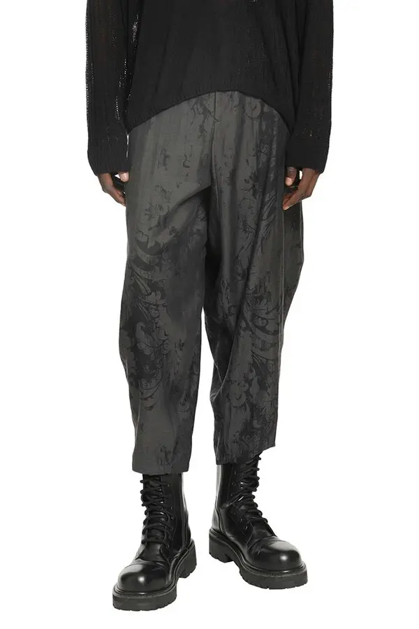 Yohji Yamamoto Jacquard Draped Trousers