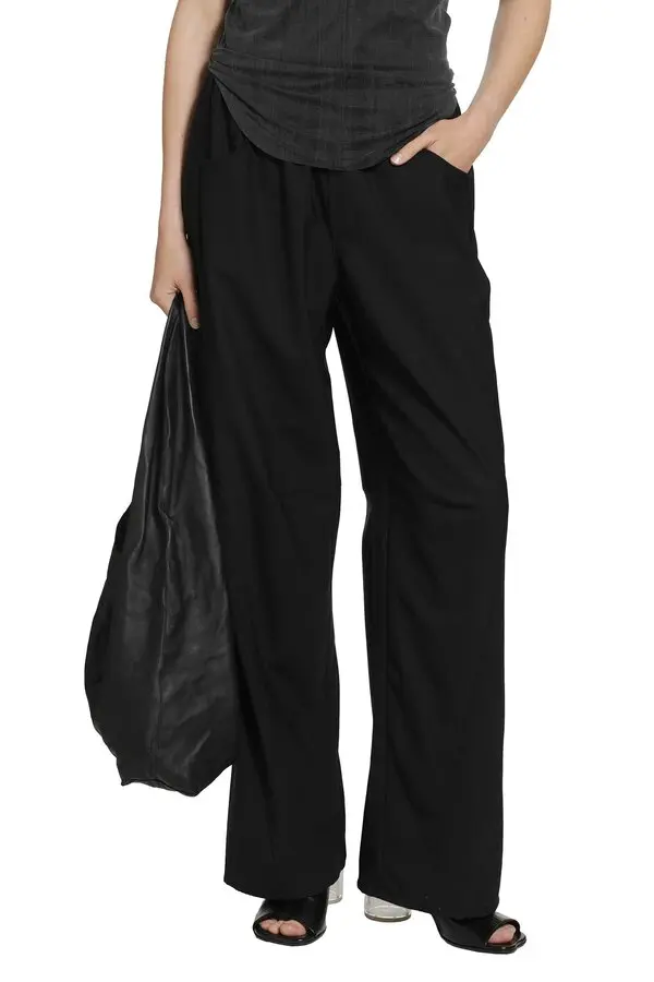 ANDREA YA AQOV Straight Leg Elastic Waist Pants