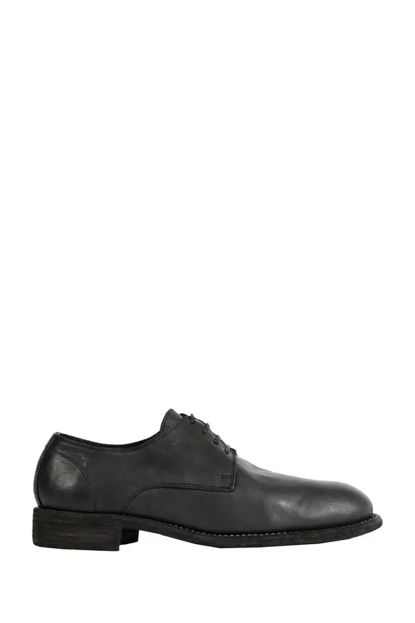Guidi Full Grain Leather Derby Shoes - Black