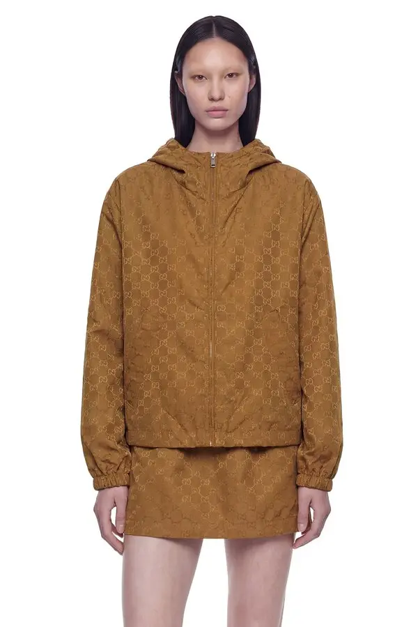 Gucci Slub Gg Nylon Windbreaker