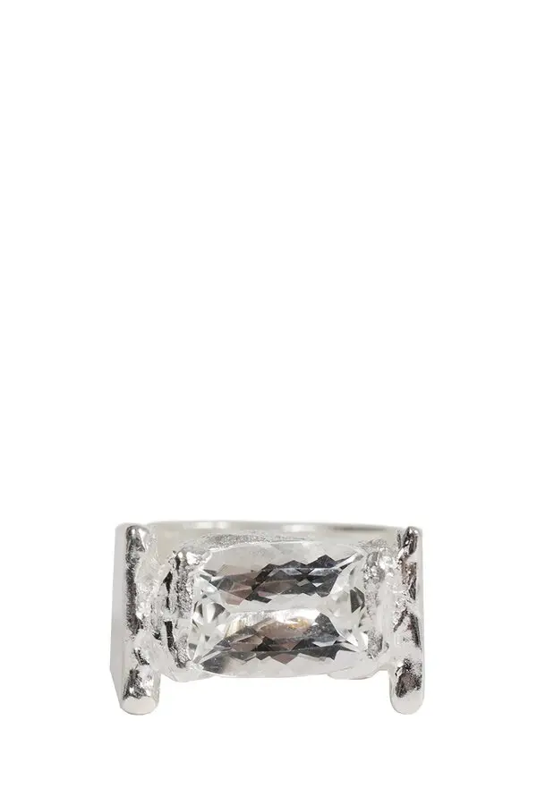 SIMUERO Abril Ring With White Topaz - Silver
