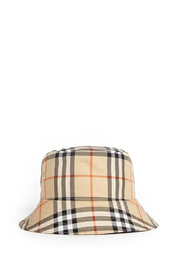 Burberry Checked Bucket Hat - Beige