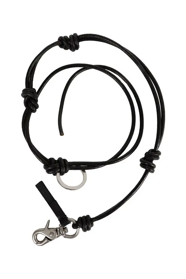 Our Legacy Udon Landon Knotted Leather Keychain - Black