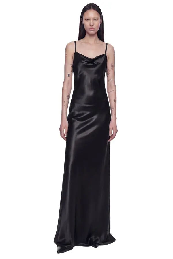 COURREGES Glossy Long Slip Dress
