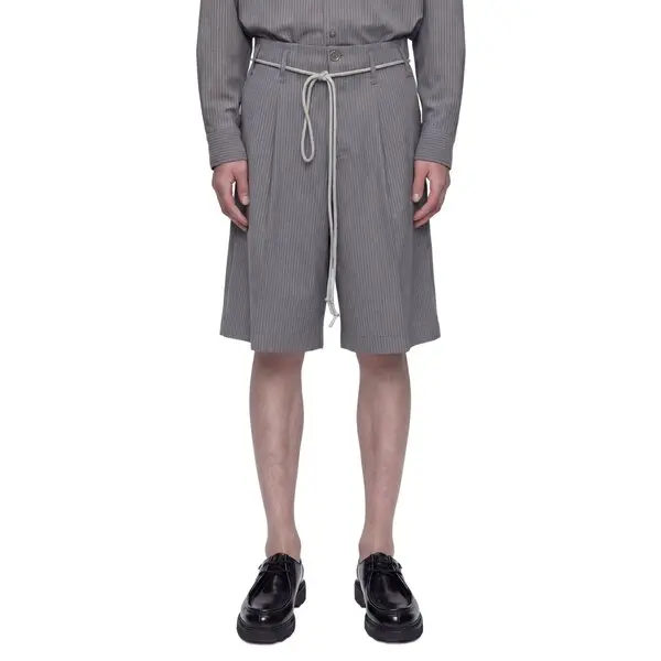 SONG FOR THE MUTE Double Pleated Shorts - Grey