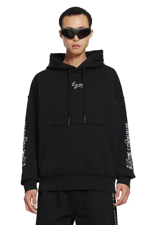 44 LABEL GROUP Cotton Jersey Pins Hoodie
