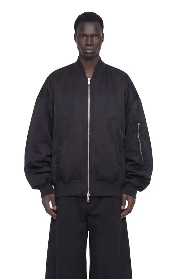 NVL GARDE Oversized Bomber Jacket With Ribbed Trims